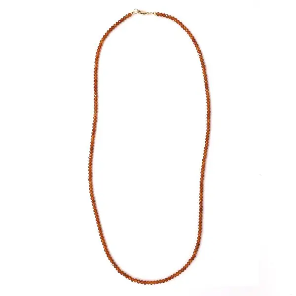 Shar Oke Gold / Orange Dainty Orange Garnet Necklace - Gold/orange