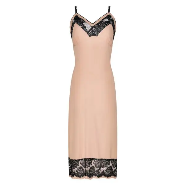 LISA THE LABEL Nude Silk Shell Slip Dress - Orange