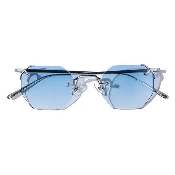 COSSINO Nero Metal Hexagon Sunglasses - Blue