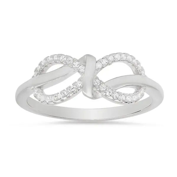 KYLIE HARPER Infinity Love Knot Ring In Sterling - Silver