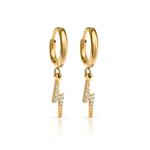 EVER JEWELLERY Sprint Huggie Hoop Waterproof Earrings - Gold