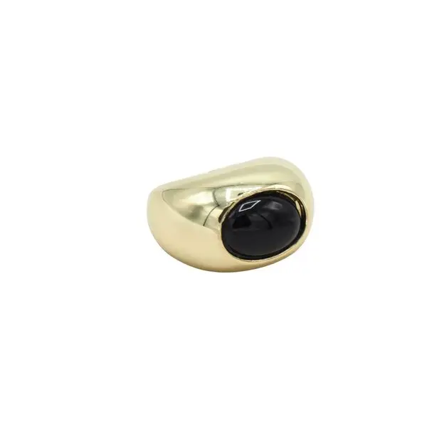 SITA NEVADO Gold / Black Stein Ring Black - Gold/black