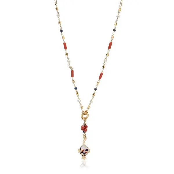 ATELIER PETITES PIERRES Bianca Gem Beaded Pendant Necklace - Gold