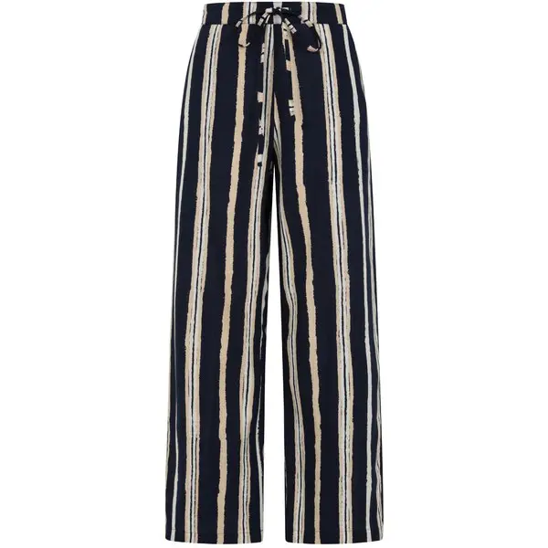LUELLA FASHION Neutrals Beziers Linen Trousers Navy - Blue