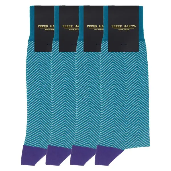PEPER HAROW - MADE IN ENGLAND Grooms’s Socks Bundle Lux Taylor Marine - Blue