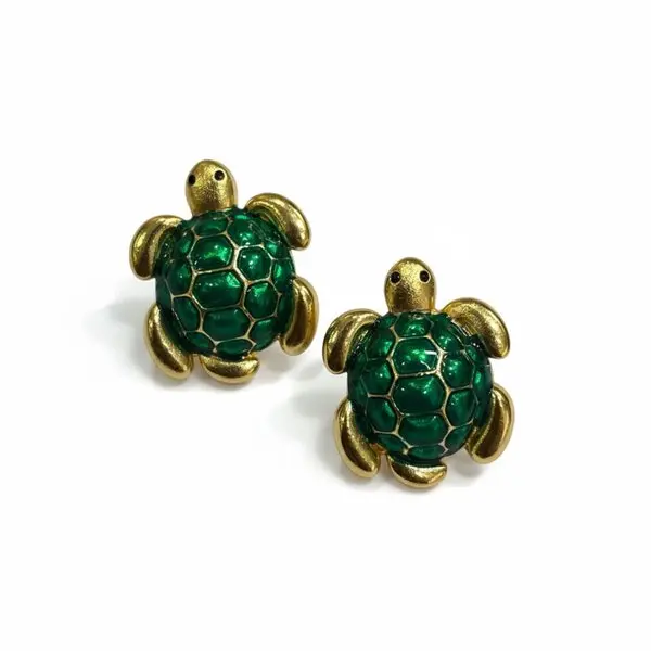 LA PLUIE JEWELLERY Verde Caretta Earrings - Gold