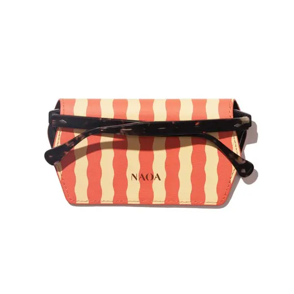 NAOA Neutrals / Slim Glasses Case Dunes Print - Orange