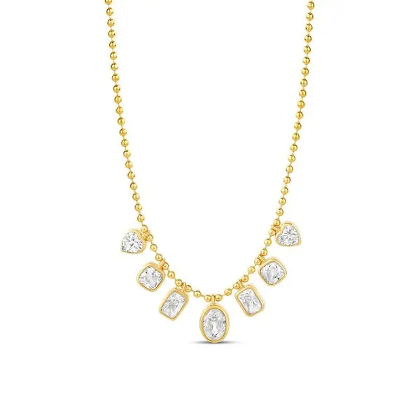 SHYMI Dangling Stones On Beaded Ball Chain