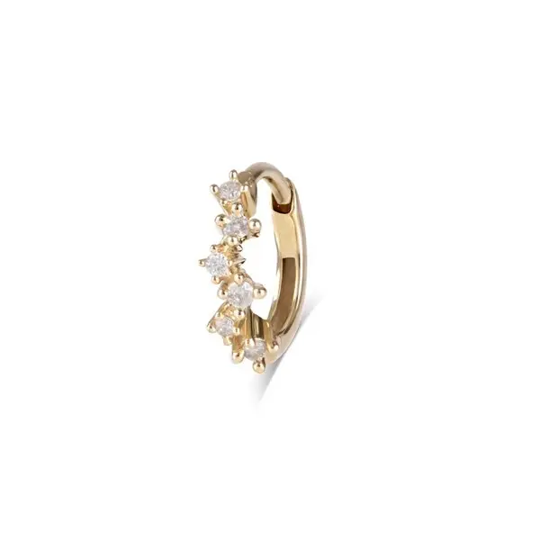ZOHREH Scattered Diamond Huggie Hoop Earring 9k - Gold