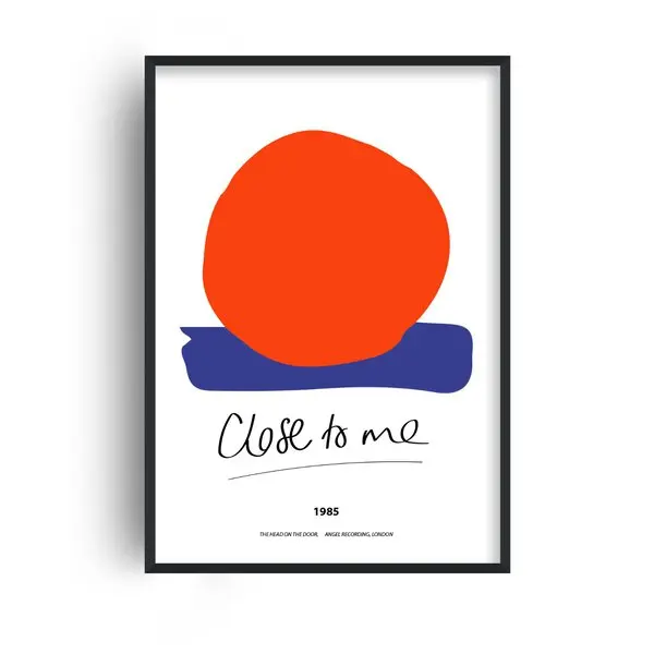 FANCLUB Close To Me Abstract Retro Music Art Print A2 - Red