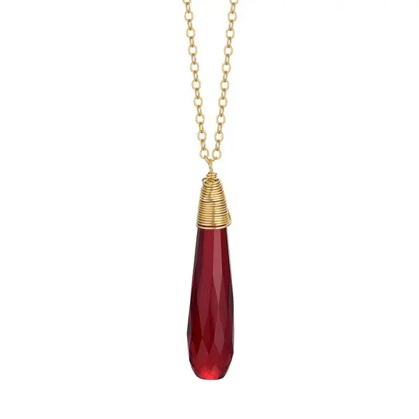 KATY FAYE Gold / Red Daria Red Necklace - Gold/red