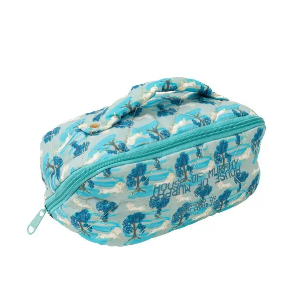 HOUSE OF MURPHY Quilted Riverside Dance Cosmetic Bag - Blue