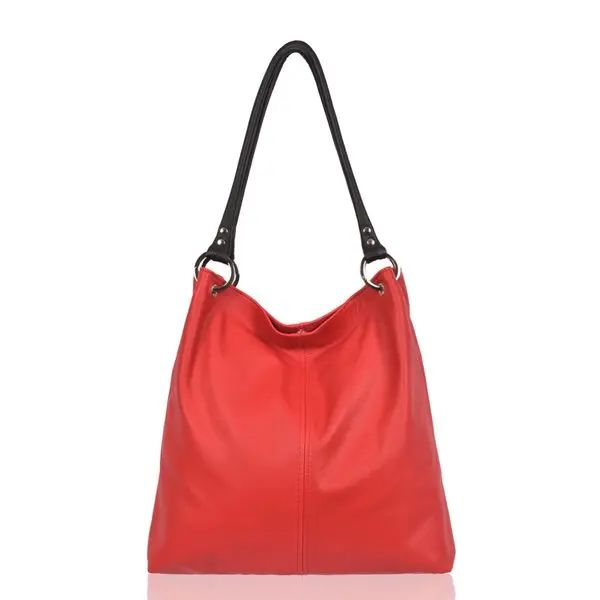 OWEN BARRY Leather Shoulder Bag Chilli Dudley - Red