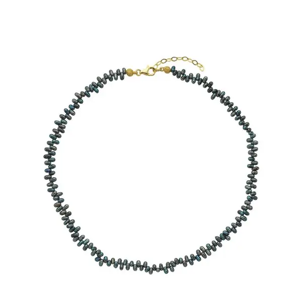 LINYA JEWELLERY Triton Asymmetric Pearl Necklace - Black