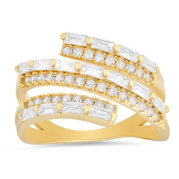 KYLIE HARPER Sprial Crossover Ring - Gold