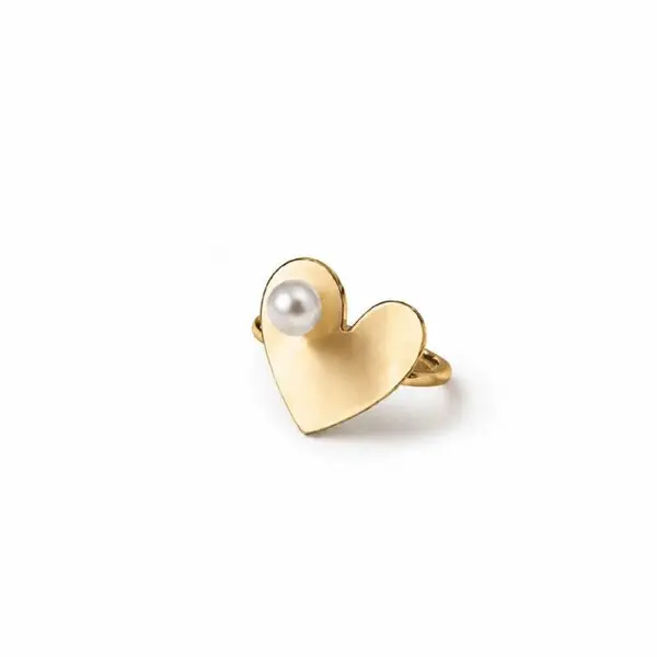 SILVER MOON Silver / White Pearl Ray Gold-plated Sterling Silver Ring - Silver/white