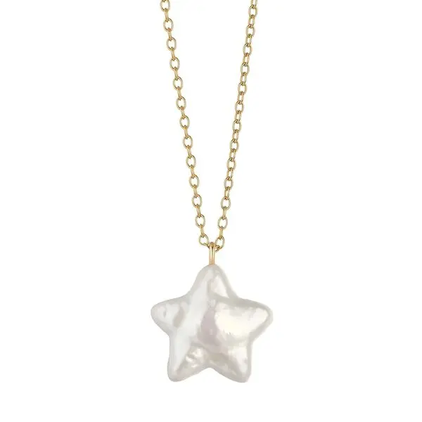 KATY FAYE Gold / White Celeste Pearl Necklace - Gold/white