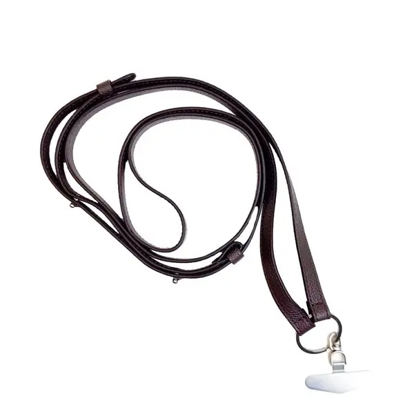 GODI. Handmade Leather Crossbody Phone Strap In Coffee - Brown
