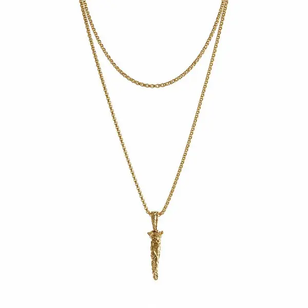 ISKRA Royal Horn Double Wrap Necklace - Gold