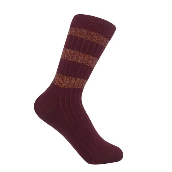 PEPER HAROW - MADE IN ENGLAND Old School ’s Socks – Maroon - Red