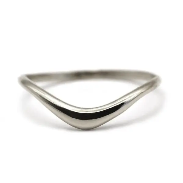 VICSTONENYC FINE JEWELRY Luna Flow Gold Band – The Whisper Of A Golden Moon - White