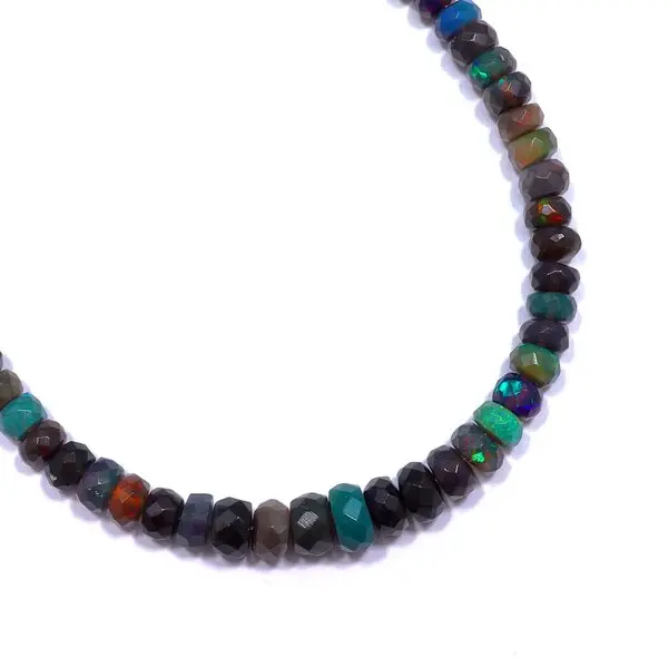 MINERALGEMS ✩ STUDIO Opal Necklace For Him - Black
