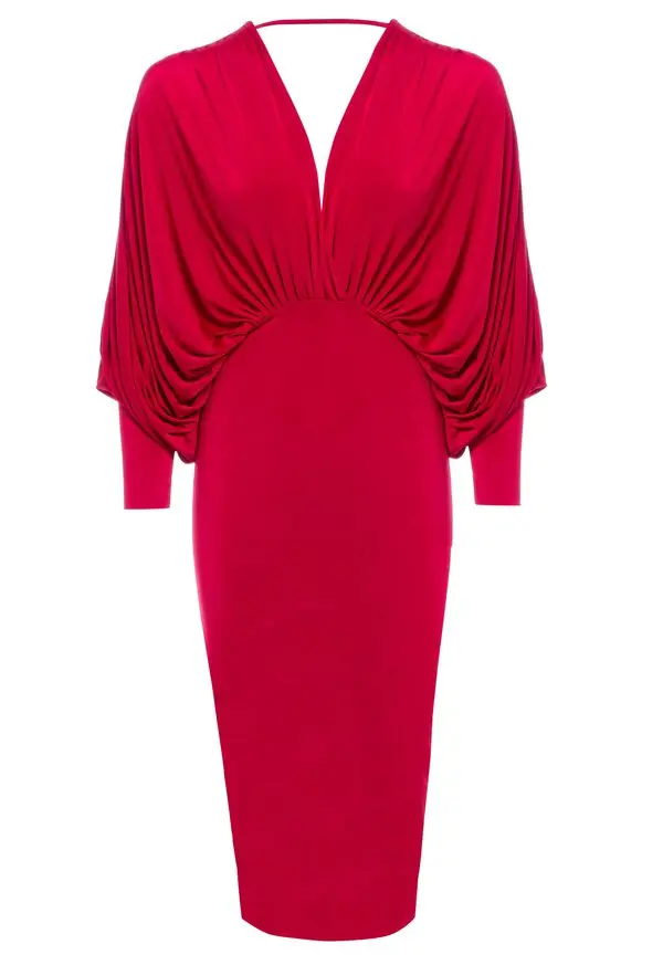 SARVIN Batwing Midi Dress
