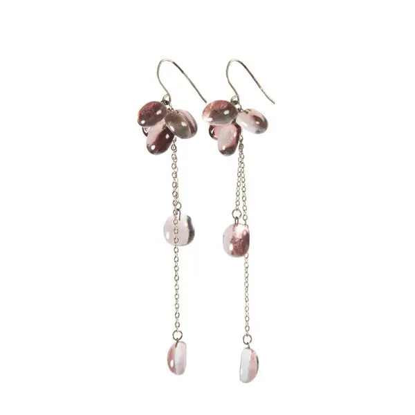 LAURA DAILI Ash Roses Drift Earrings - Pink