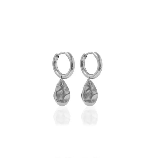 A WEATHERED PENNY Aspen Hoops - Silver