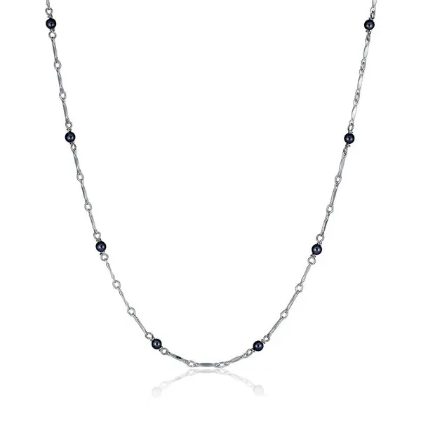CARTOGRAPHY Black / Grey / Silver Skipping Stones Black And Grey Mother Of Pearl Stones On Sterling Silver Necklace - Black/grey/silver