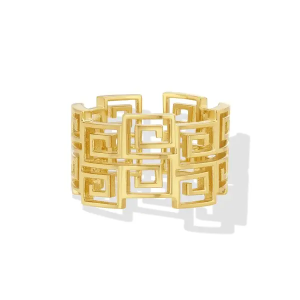 JEWELBIRD Large S-chain Ring - Gold