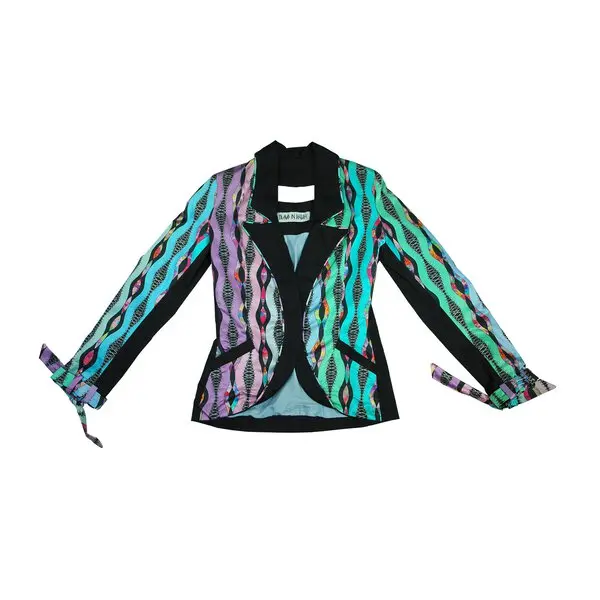 TRAMP IN DISGUISE Astere Print Blazer - Black