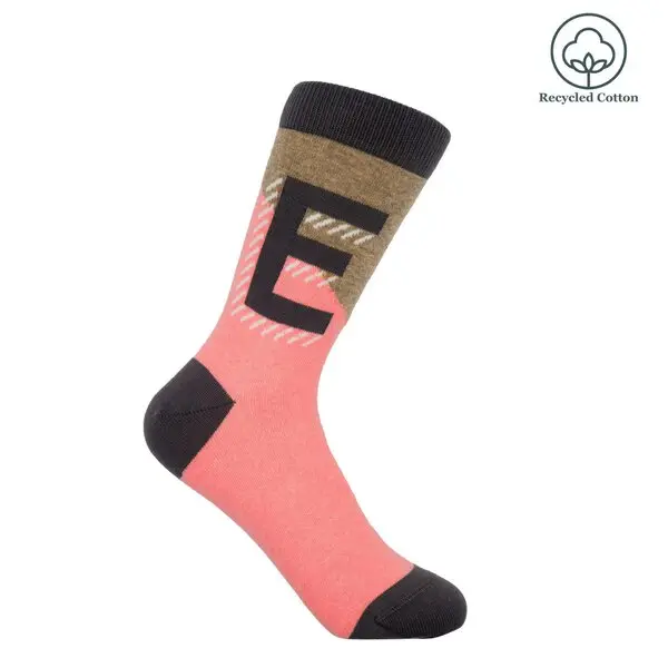 PEPER HAROW - MADE IN ENGLAND Alphabet ’s Socks – E - Pink