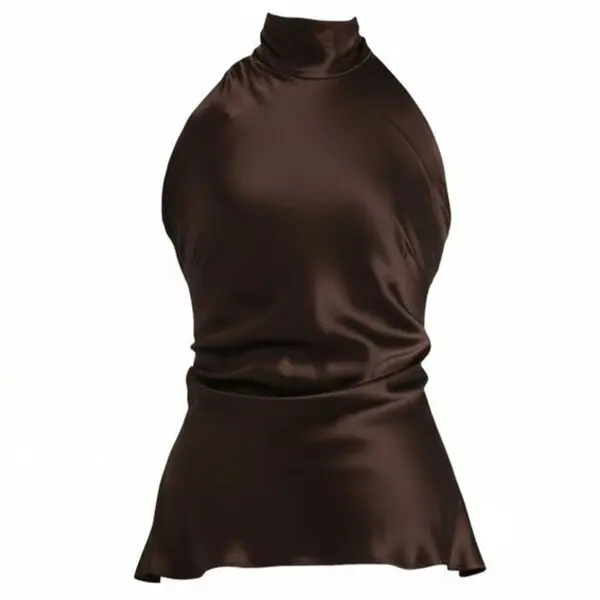 THE ETHOS STUDIO Alica Top, Silky Cocoa - Brown