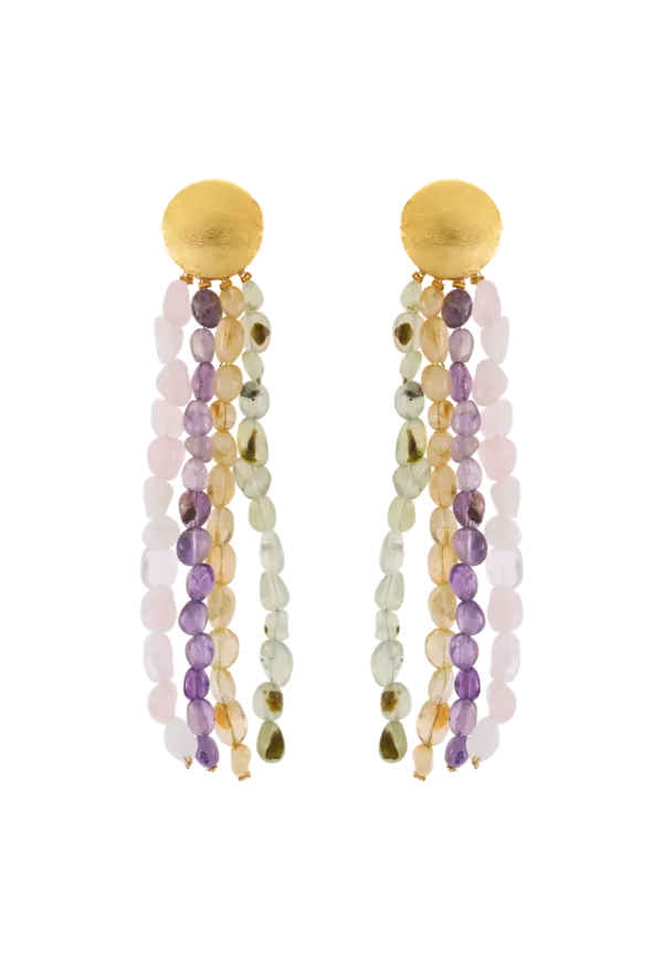 LAVANI JEWELS Multicolor Dangle Earrings Kalypso - Gold