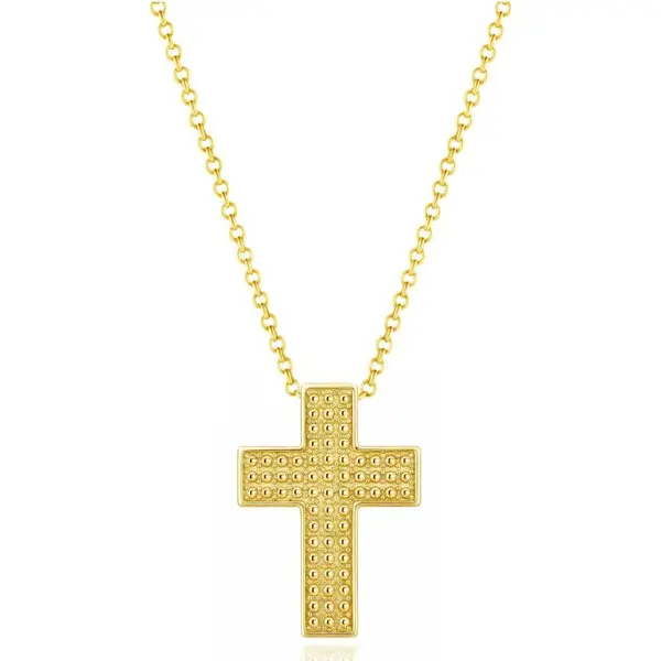 UNALOE Ethereal Cross Necklace In Vermeil - Gold