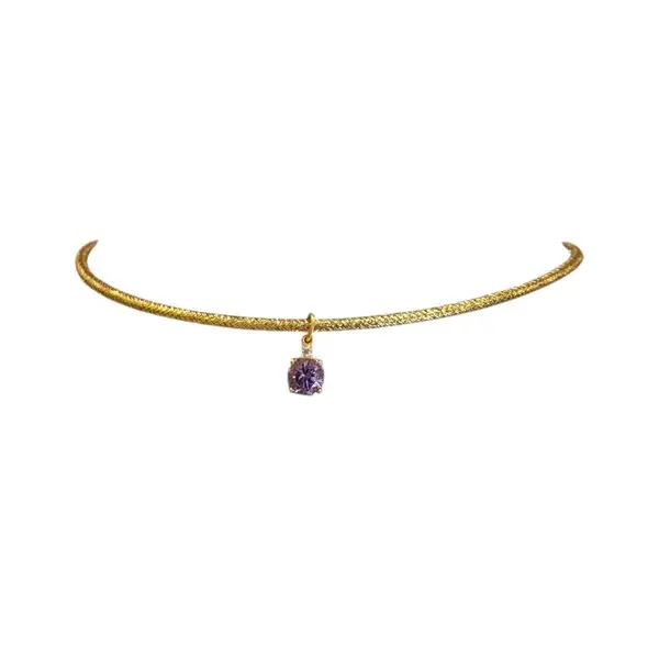 EYECONIC BY SAMAR AJRAM Amethyst Birthstone Magnetic Rope Necklace - Purple