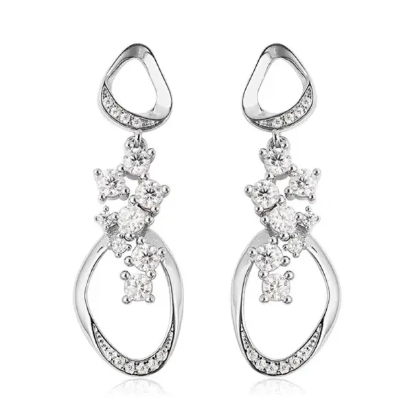 LUCY QUARTERMAINE Volcan Earrings With White Topaz - Silver