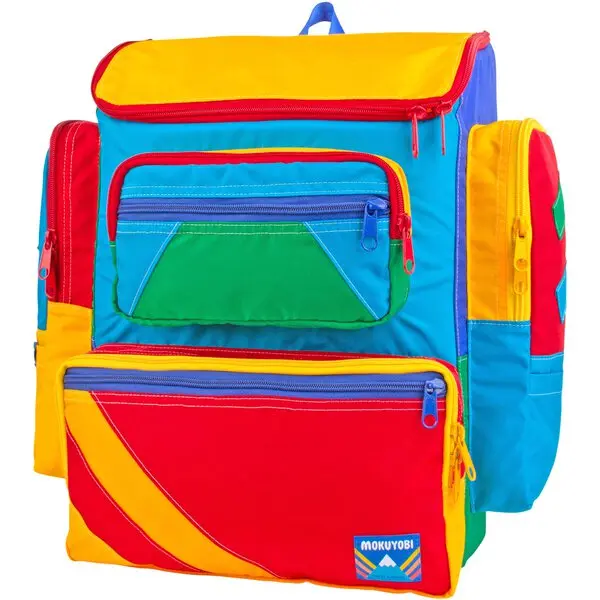 MOKUYOBI Blue / Red Retro Gadget Alex Mega Backpack - Blue/red