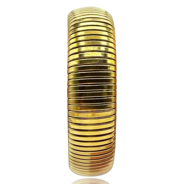 MICHAEL NASH JEWELRY Luciana Wide Plated Cobra Bangle - Gold