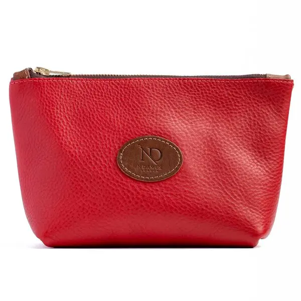 N'DAMUS LONDON Altantic Leather Toiletry Case - Red