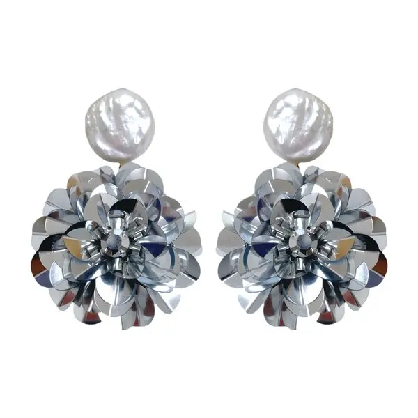 PINAR OZEVLAT Pearl Drop Blossoms - Silver