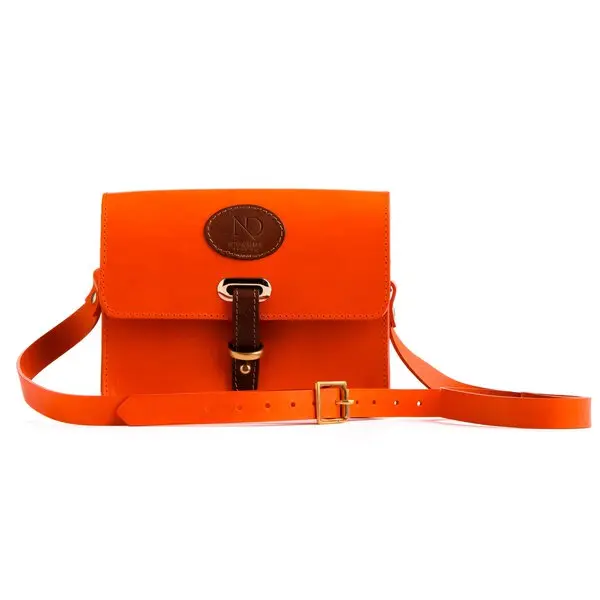 N'DAMUS LONDON Mini Soho Leather Crossbody Bag - Orange