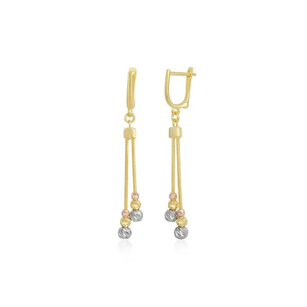 SPERO LONDON Dorissa Sterling Silver Drop Earring Multicolour Beads - Gold