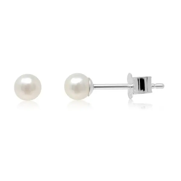 KIRI & BELLE Mini Luna Sterling Stud Earrings - Silver