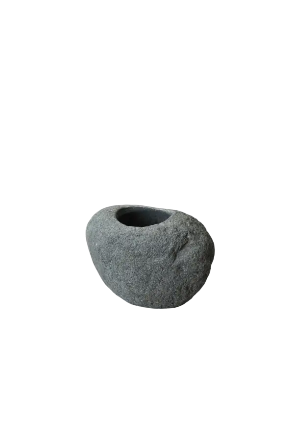 Botanical Boys Neutrals River Stone Planter Pot No Eleven - Yellow