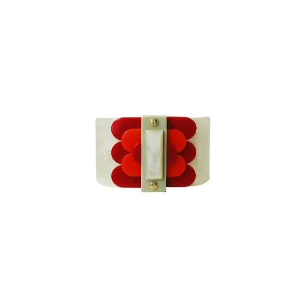 GISSA BICALHO Handmade Bracelet Scales - Red