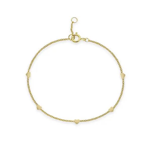 AUREE JEWELLERY Verona Vermeil Multi Heart Bracelet - Gold
