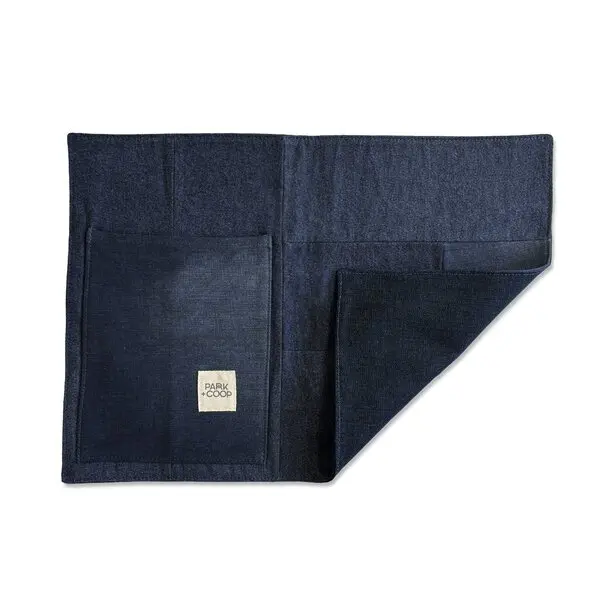 PARK + COOP Upcycled Denim Two-sided Placemats Set Of Four - Blue