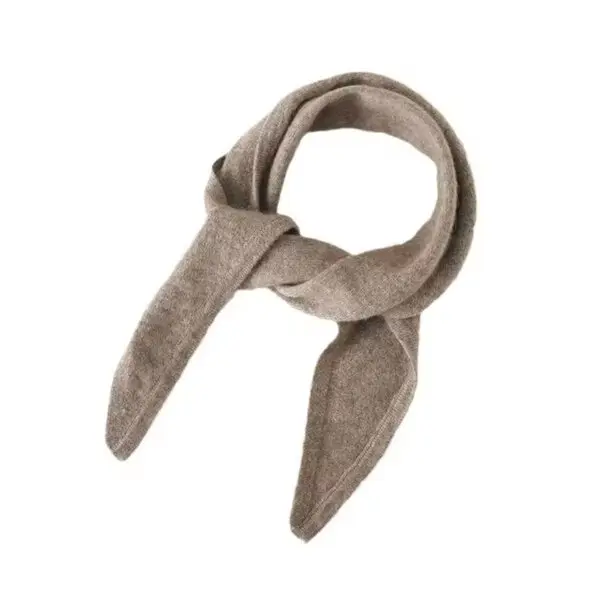MY LITTLE NATURE Pure Cashmere Triangle Mini Scarf Soft Color - Brown